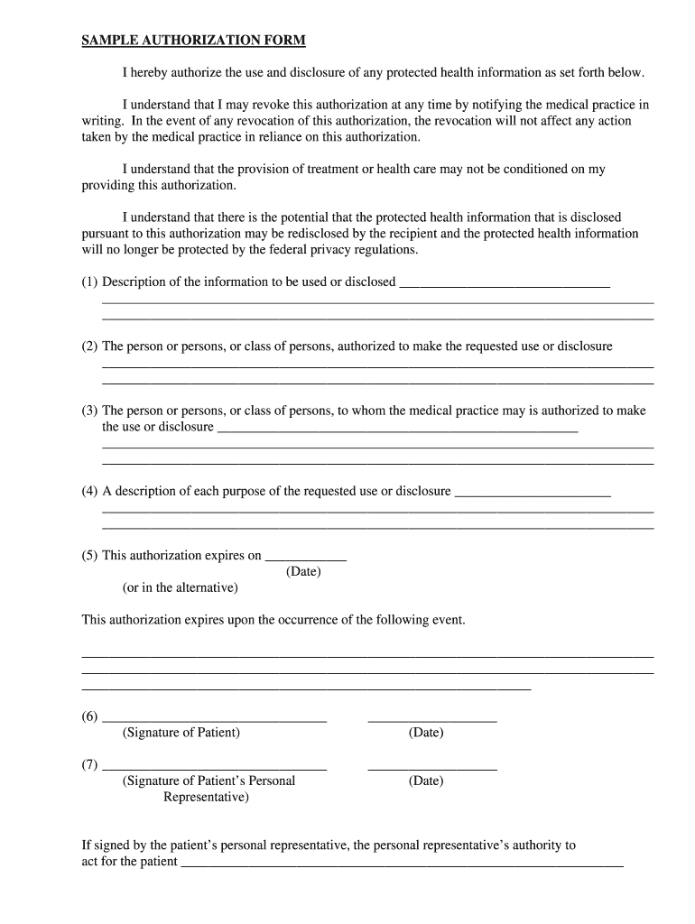 Fillable Online mssny SAMPLE AUTHORIZATION FORM I hereby authorize the use and ... - mssny Fax ...
