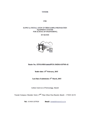 Fillable Online SUPPLY & INSTALLATION OF TEM SAMPLE PREPARATION Fax ...