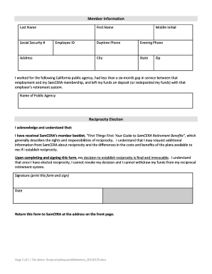 Fillable Online samcera SamCERA RECIPROCITY REQUEST FORM Fax Email ...