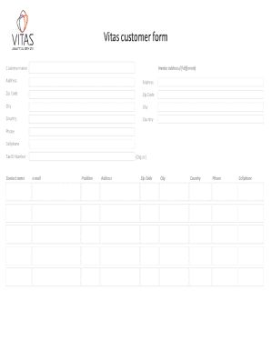 Fillable Online Vitas customer form Fax Email Print - pdfFiller