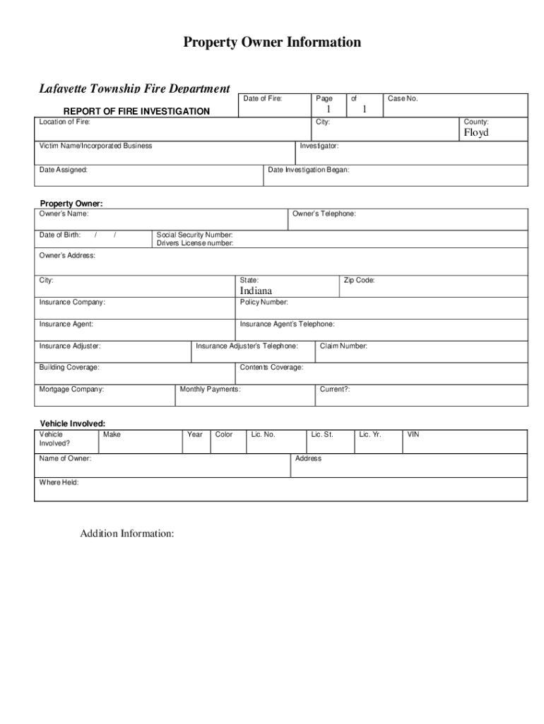 Fillable Online LTFD Owner Information Report Fax Email Print - pdfFiller