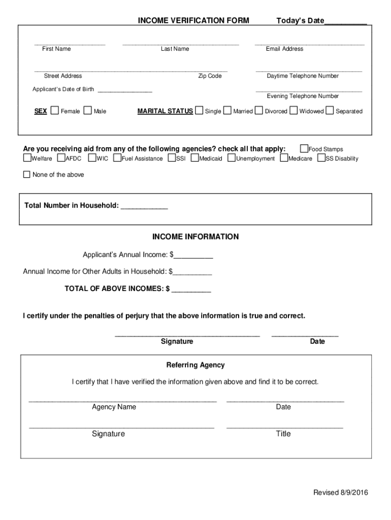 Fillable Online Income Verification Statement Upload COMPLETED FORM and ...