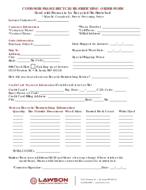Fillable Online Recycling Pick-up Form - Responsible Recycling Services ...
