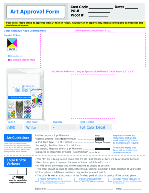 Artwork Approval Form - Page 3 | pdfFiller