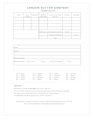 Fillable Online bespoke order form website Fax Email Print - pdfFiller