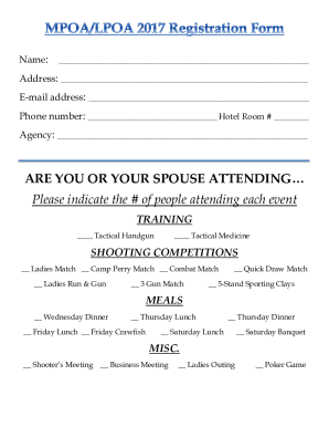 Fillable Online MPOA 2011 Registration Form Fax Email Print - pdfFiller