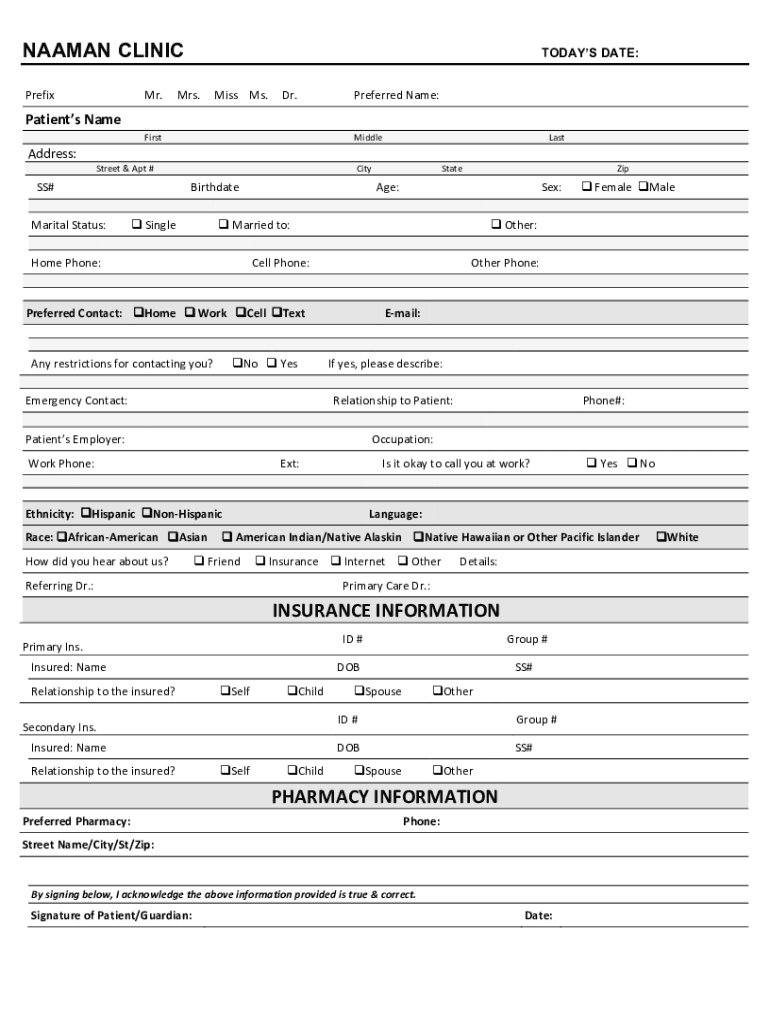 Fillable Online CHECKIN FORMS Fax Email Print - pdfFiller