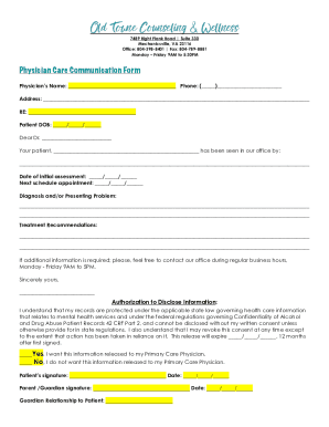 Fillable Online Phys.Comm.Form Fax Email Print - pdfFiller