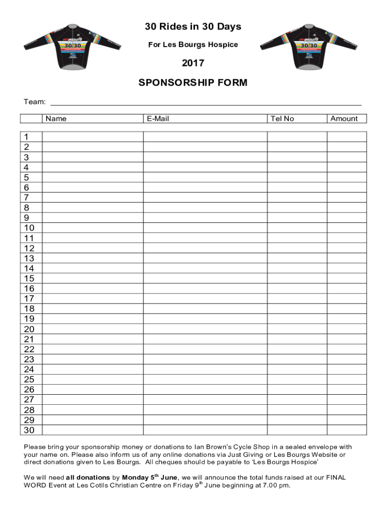 Fillable Online Sponsorhsip form.docx Fax Email Print - pdfFiller