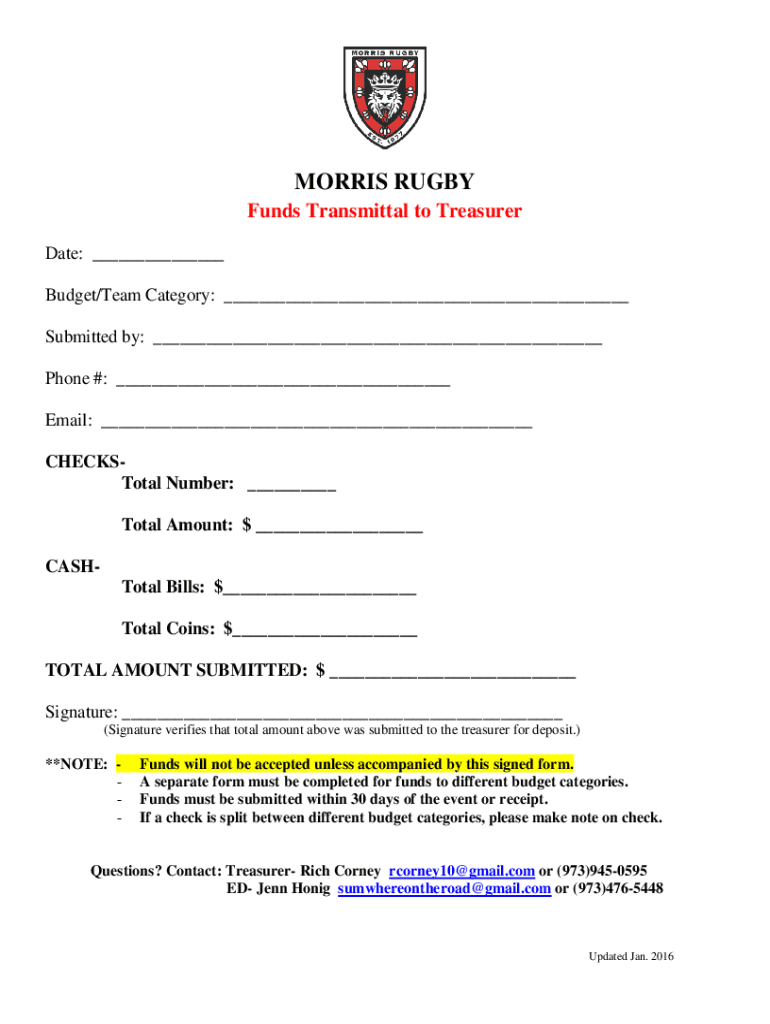 Fillable Online MORRIS RUGBY Fax Email Print - pdfFiller
