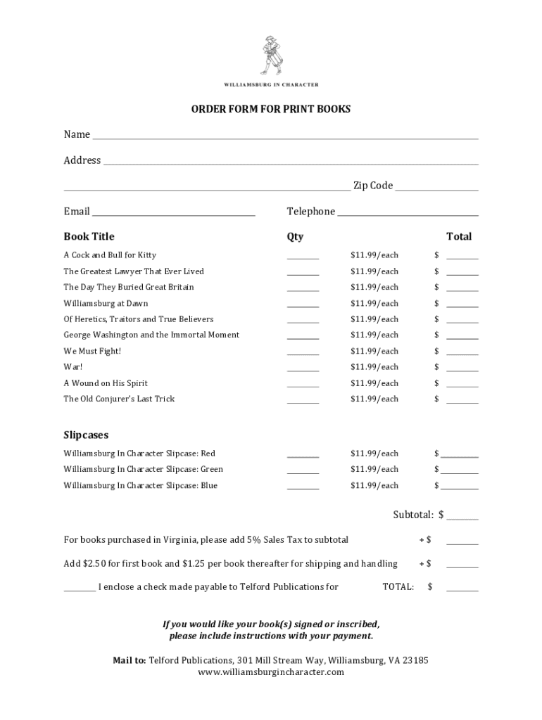 Fillable Online Order Form Template Free PDF - Word (DOC)ExcelApple ...