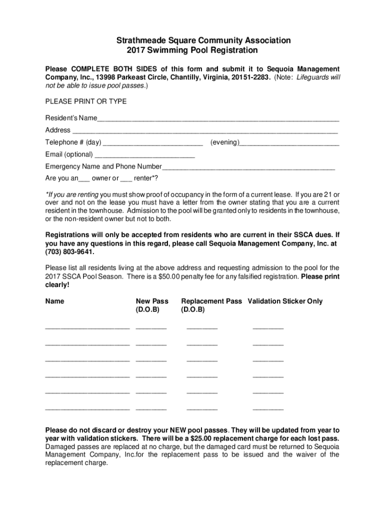 Fillable Online Please COMPLETE BOTH SIDES of this form and submit it to Sequoia Management Fax ...