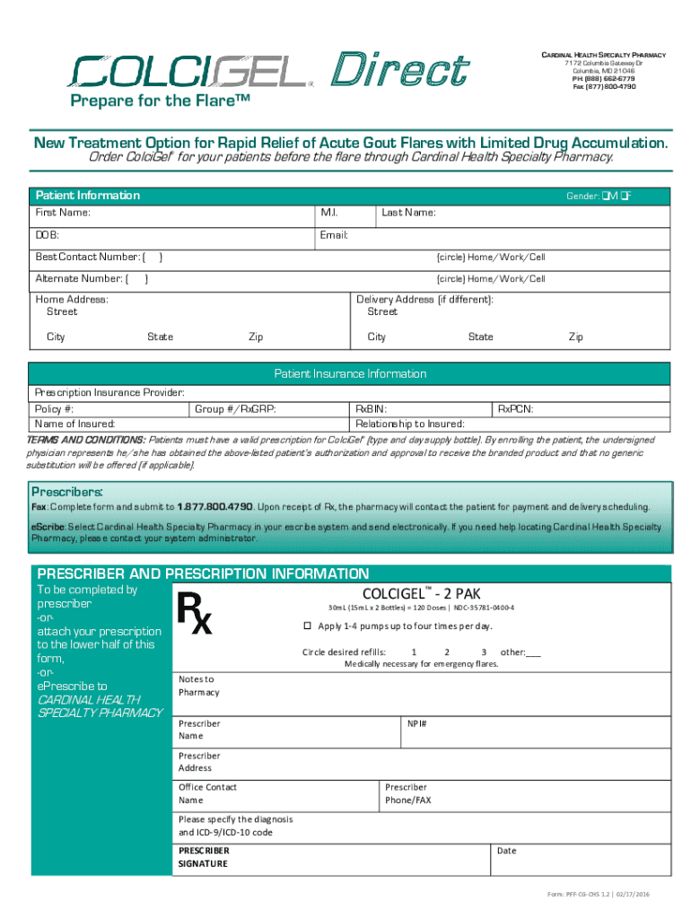 Fillable Online Fillable Online Cardinal Health Specialty Pharmacy Fax ...