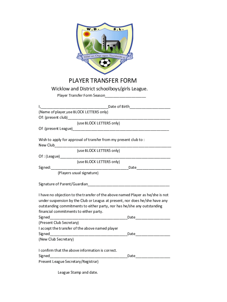 Fillable Online SMJFL Player Registration & Transfer Form.pdf - Yumpu ...