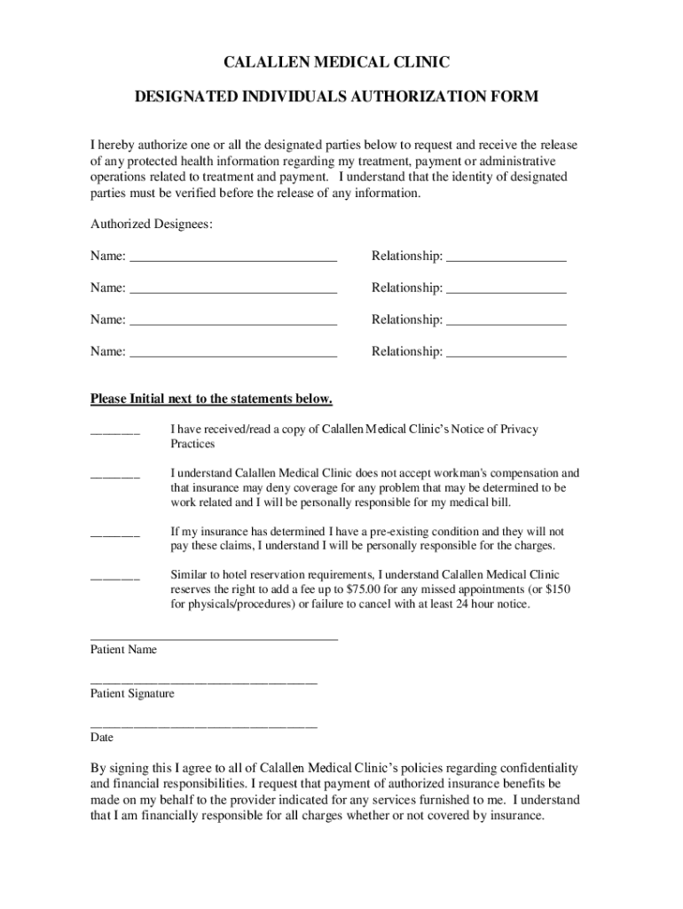 Fillable Online Authorization to Release Personal Health Information ...