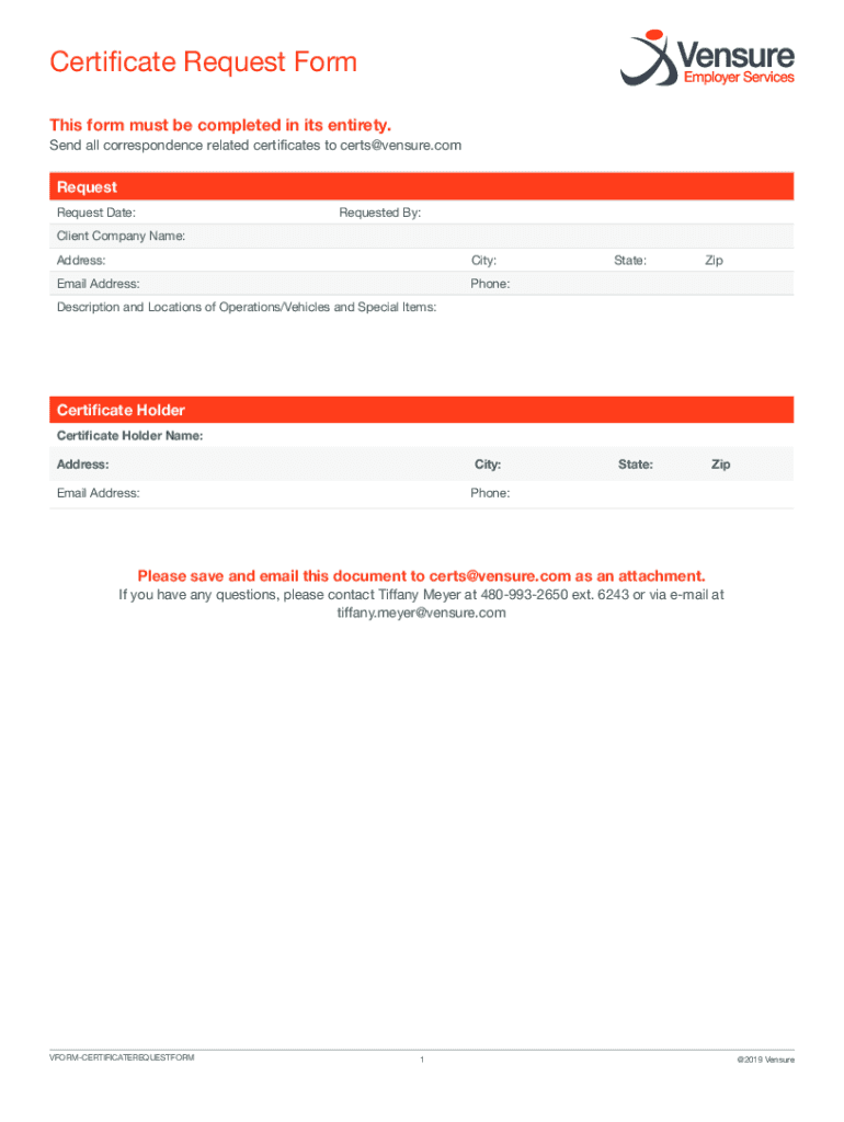 Fillable Online Initial Application For Or Renewal Of Certificate: Form ...