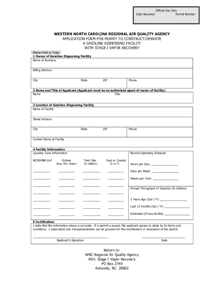 Fillable Online NC DEQ: Air quality permits now available on state ...