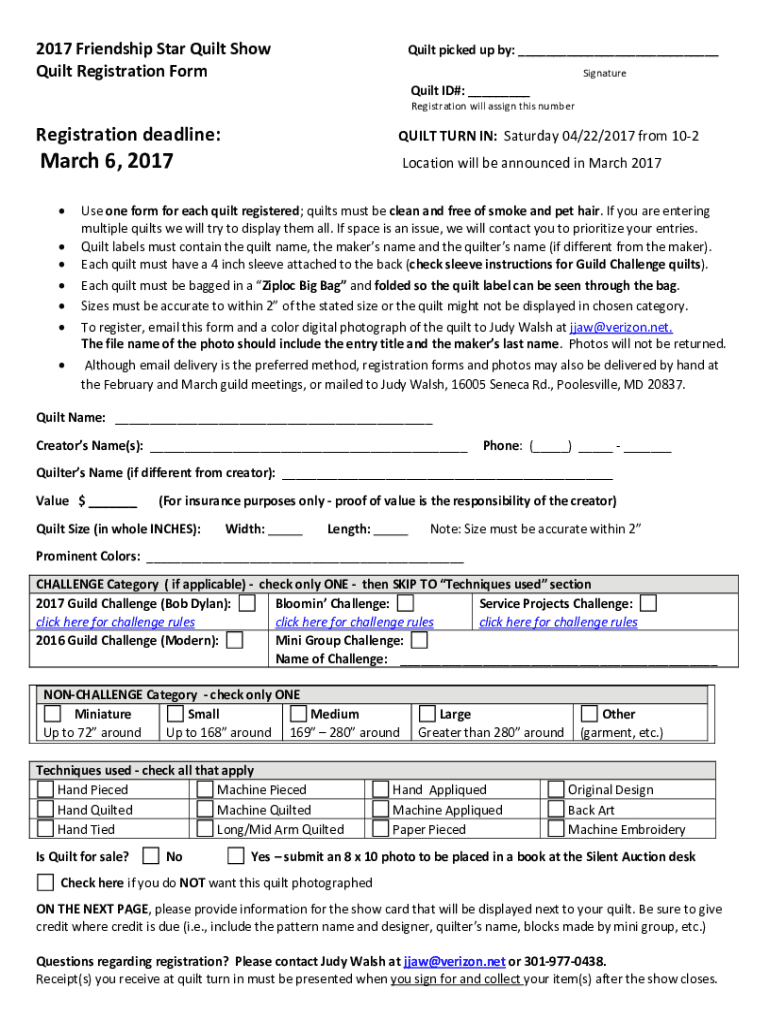 Fillable Online Faithful Friends Quilt #2, Current Project, The Blank ...