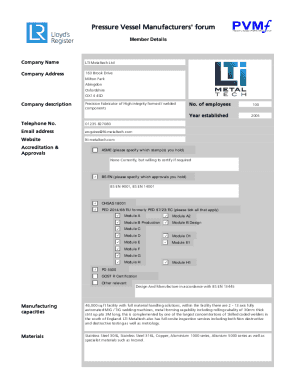 Fillable Online PVMF - Member Capacity Form - LTI Metaltech.xlsx Fax ...