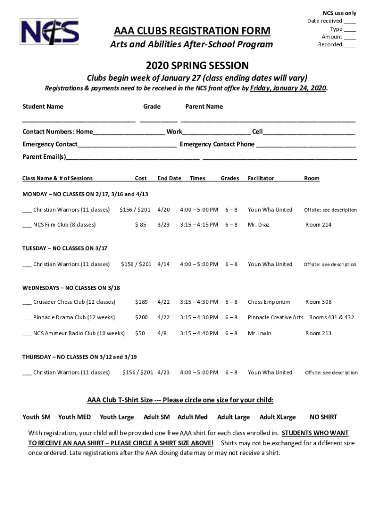 Fillable Online AAA Registration Form Fax Email Print - pdfFiller