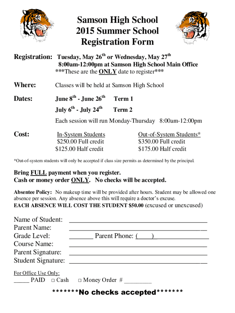 Fillable Online images pcmac Fillable Online Samson Middle School Fax ...