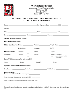 Fillable Online PLEASE RETURN FORM AND PAYMENT FOR CERTIFICATE TO THE ...