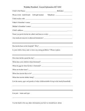 Fillable Online Childs Full Name: Birthdate: Fax Email Print - pdfFiller