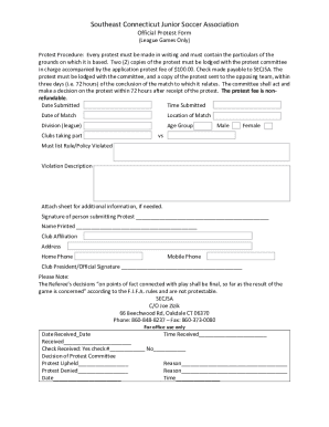 Fillable Online Protest Form. Protest Form Fax Email Print - pdfFiller