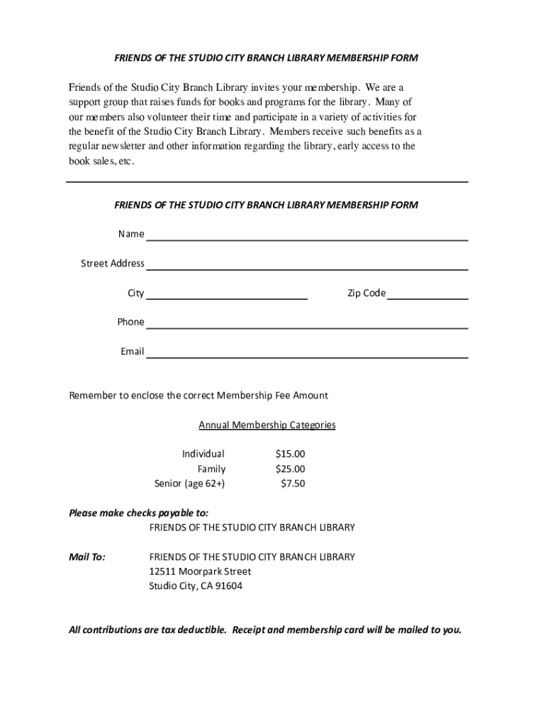 Fillable Online Friends of the Friend Memorial Library - GuideStar ...