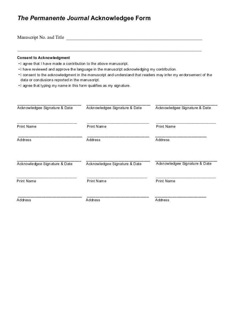 Fillable Online ack form copy 2.docx Fax Email Print - pdfFiller