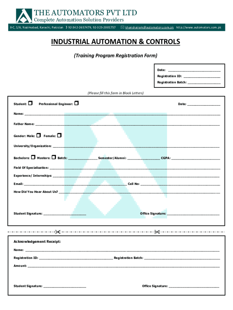 Fillable Online THE AUTOMATORS PVT LTD Fax Email Print - pdfFiller
