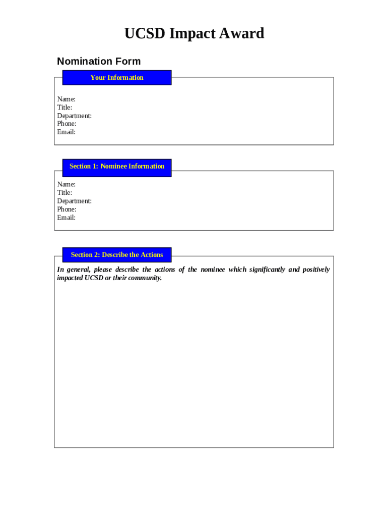 Nomination - University of California, San Diego - blink ucsd Doc ...