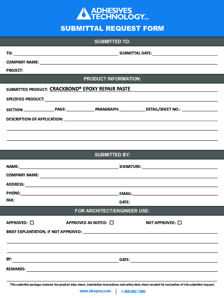 Fillable Online Submittal Generator EPOXY REPAIR PASTE - Adhesives ...