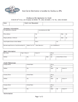 Fillable Online Page 1 of 3 OneSource IML Application for Credit ... - NetSuite Fax Email Print ...