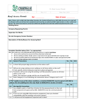 Fillable Online UL Roof Access Permit Fax Email Print - pdfFiller
