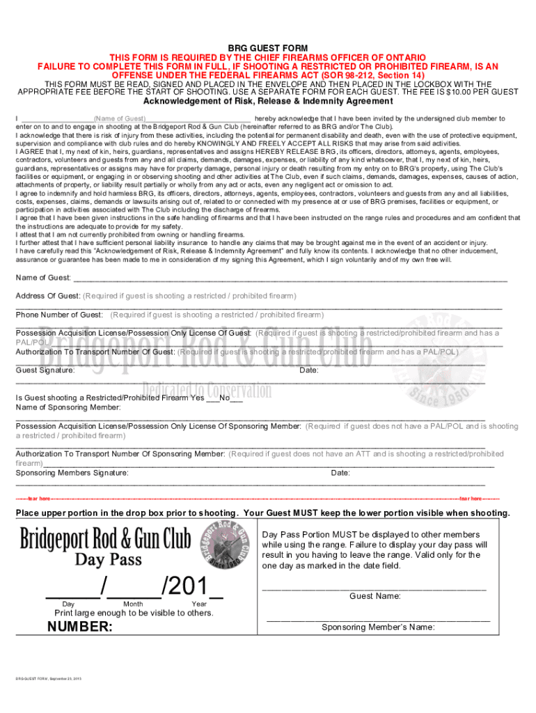 Fillable Online BRG Guest Form-Revised-Sept2014 Fax Email Print - pdfFiller