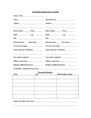Fillable Online CCA Client Information Sheet For office use only: Adult ...
