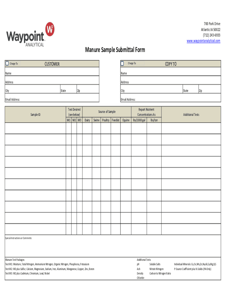 Waypoint Analytical Soil Test - Fill Online, Printable, Fillable, Blank ...