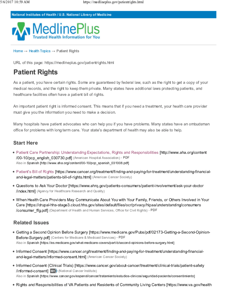 Fillable Online Declaration of Patient Rights - blank Fax Email Print ...