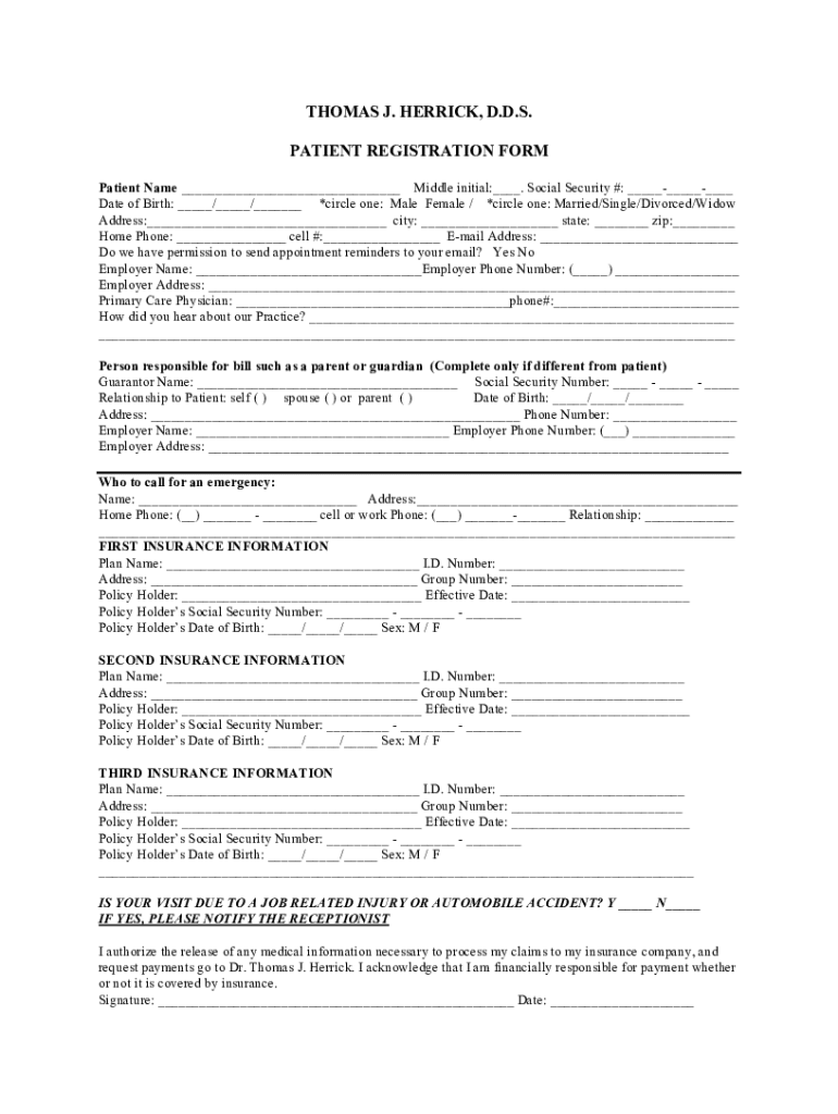 Fillable Online Patient Name Middle initial: Fax Email Print - pdfFiller