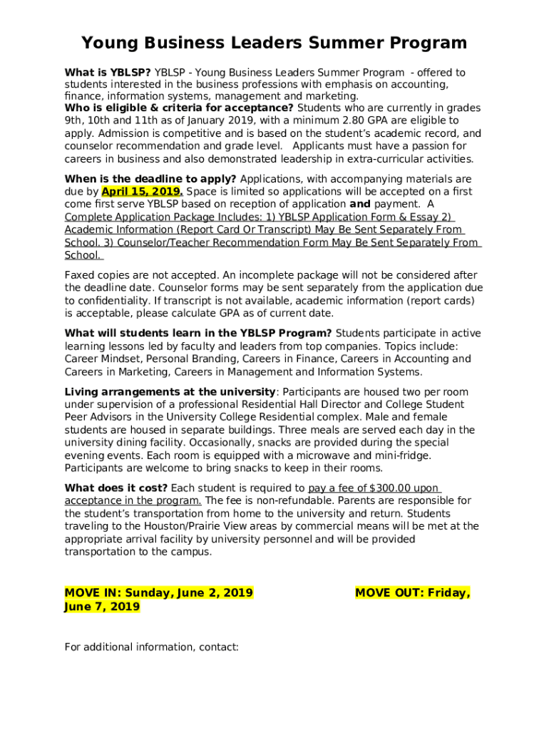 50 Best Pre-College Summer Business Programs for High ... Doc Template ...