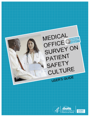 Fillable Online AHRQ Medical Office Survey on Patient Safety Culture ...