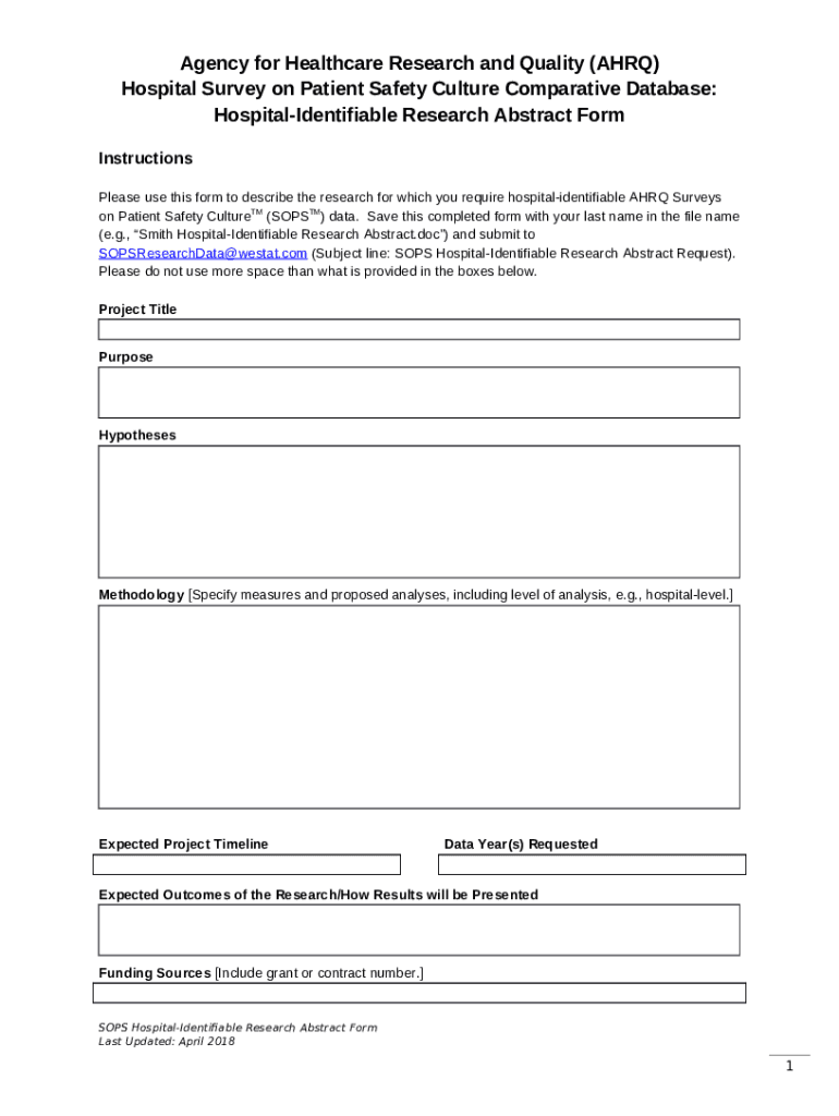Hospital Survey on Patient Safety Culture - Agency for ... Doc Template ...