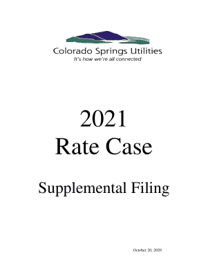Fillable Online 2021 Rate Case - Supplemental Filing. 2021 Rate Case ...