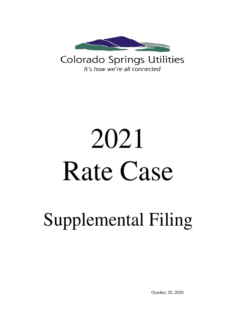 Fillable Online 2021 Rate Case - Supplemental Filing. 2021 Rate Case ...