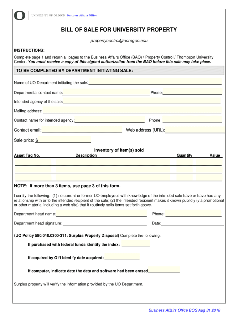Fillable Online pages uoregon UO Forms Fax Email Print - pdfFiller