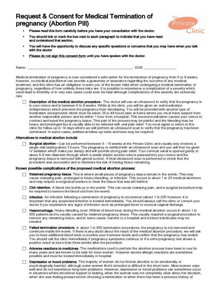 Fillable Online Abortion Application Form - Fill Out and Sign Printable PDF ... Fax Email Print ...