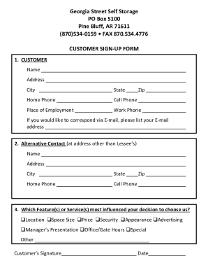 Fillable Online customer-sign-up-form.docx Fax Email Print - pdfFiller