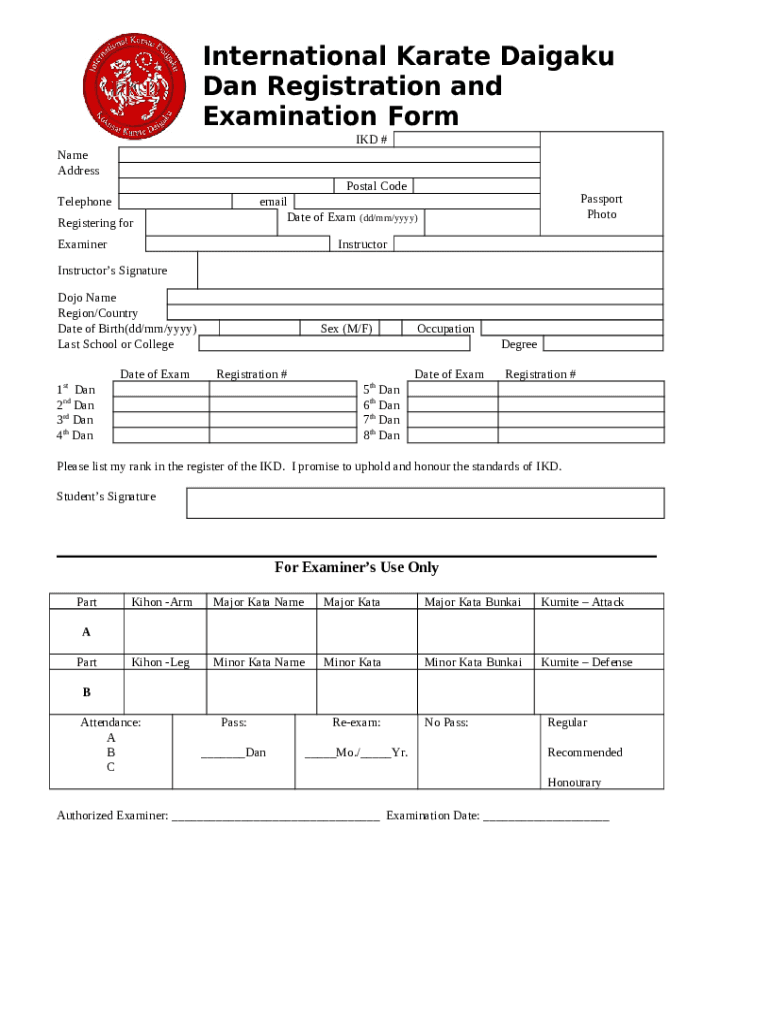 Dan Registration and Doc Template | pdfFiller