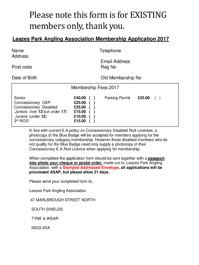 Fillable Online You can print this page as your memebership form Fax Email Print - pdfFiller